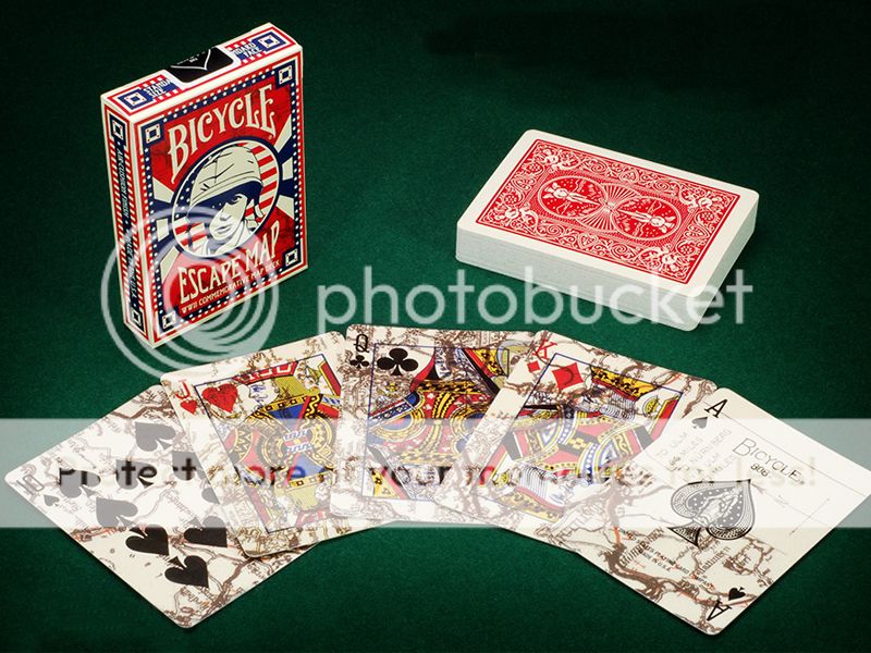BICYCLE ESCAPE MAP PLAYING CARDS DECK MILITARY WW2 WORLD WAR II ...