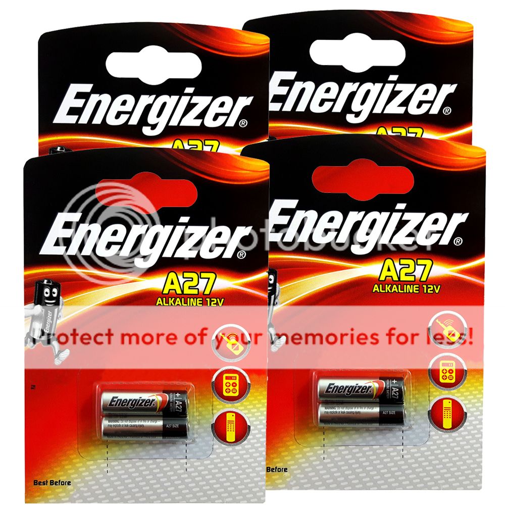 8 ENERGIZER ALKALINE A27 BATTERIES 12V CA22 EL-812 EL812 G27A L828 EXP ...